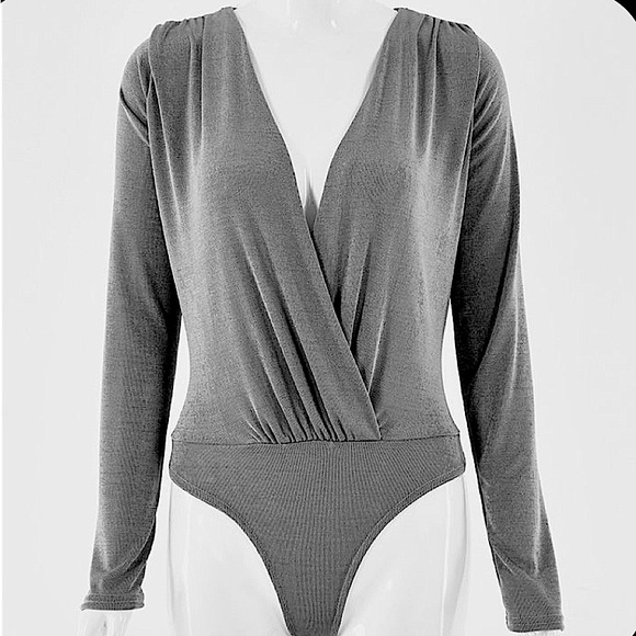 Missguided | Tops | Silver Shiny Grey Body Suit Size 8 Missguided ...